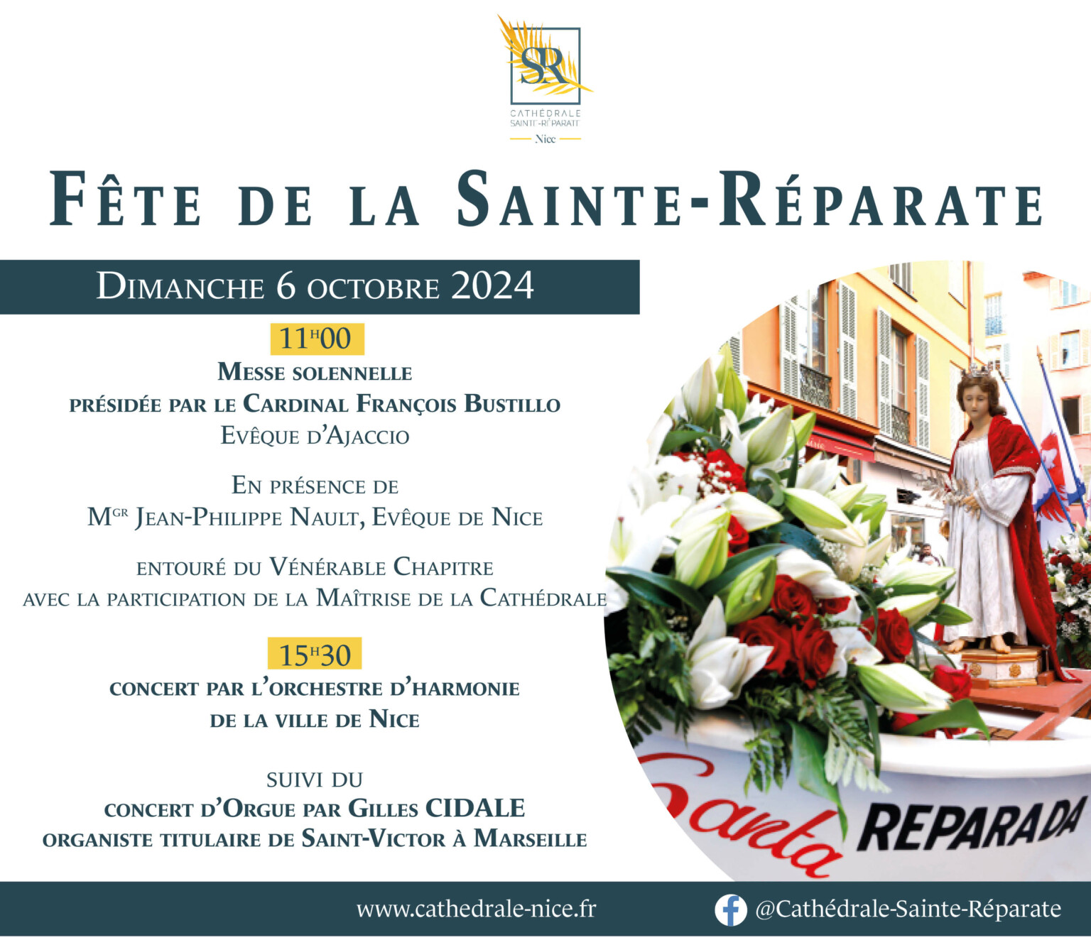 Fête de la Sainte-Réparate 2024 - Cathédrale Sainte Reparate Nice